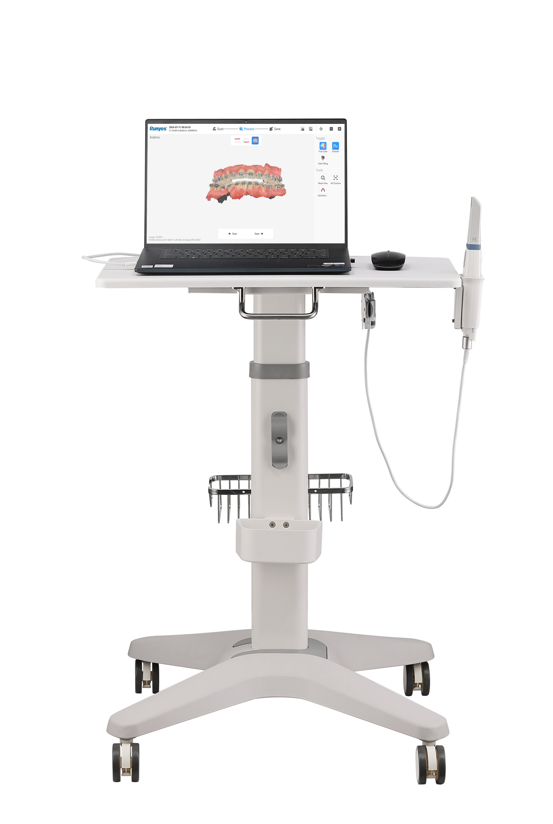 Universal Intraoral Mobile Cart for Intraoral Scanners